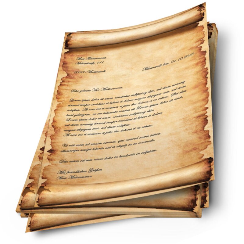 Briefpapier Pergament - DIN A4 - 20 Blatt