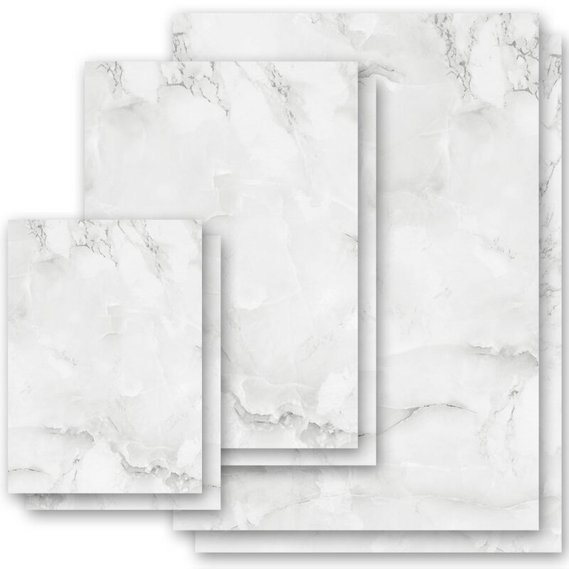 Briefpapier Marmor & Struktur MARMOR HELLGRAU | Paper-Media