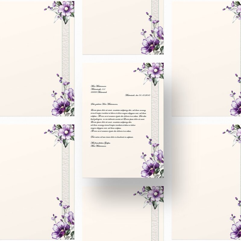 Motivpapier Lila Blumen | Papex